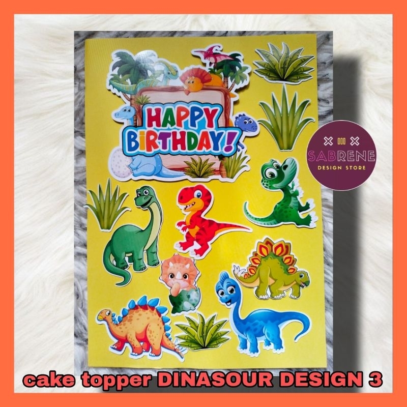 Cake Topper DINASOUR DESIGN 3 Ready Stock | Shopee Malaysia