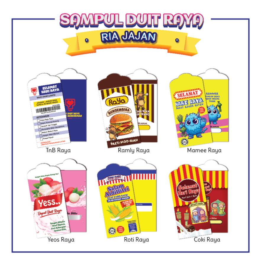 Sampul Duit Raya Viral Terkini 1paket (5pcs) Rm2 Cantik Murah Harga ...