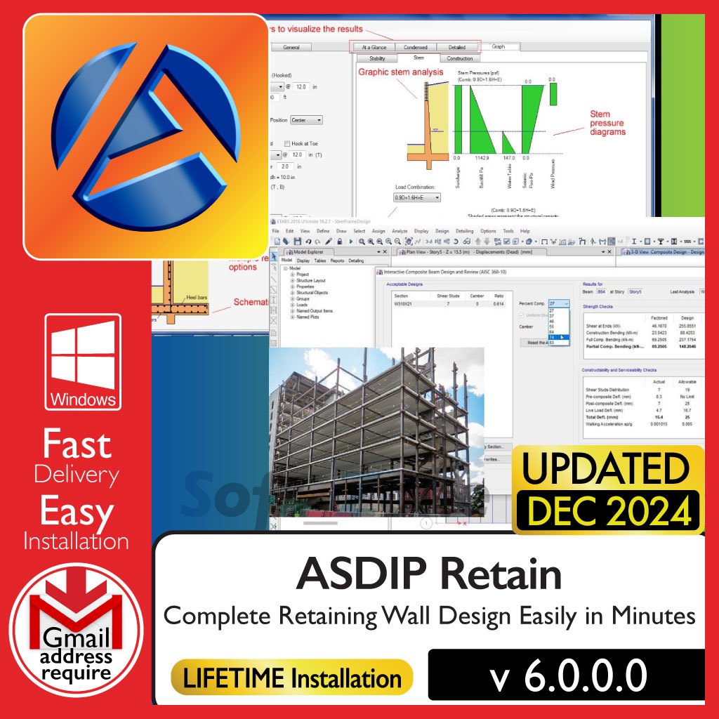 ASDIP Retain 6.0.0.0 - Complete Retaining Wall Design Easily | Windows ...