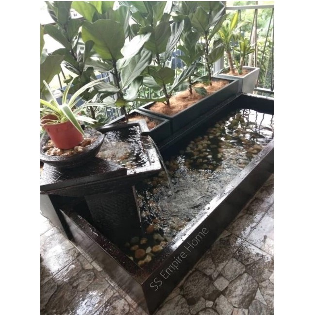 S60 Brown 6x2 Feng Shui Water Pond Fountain Kolam Air Sandstone Garden ...