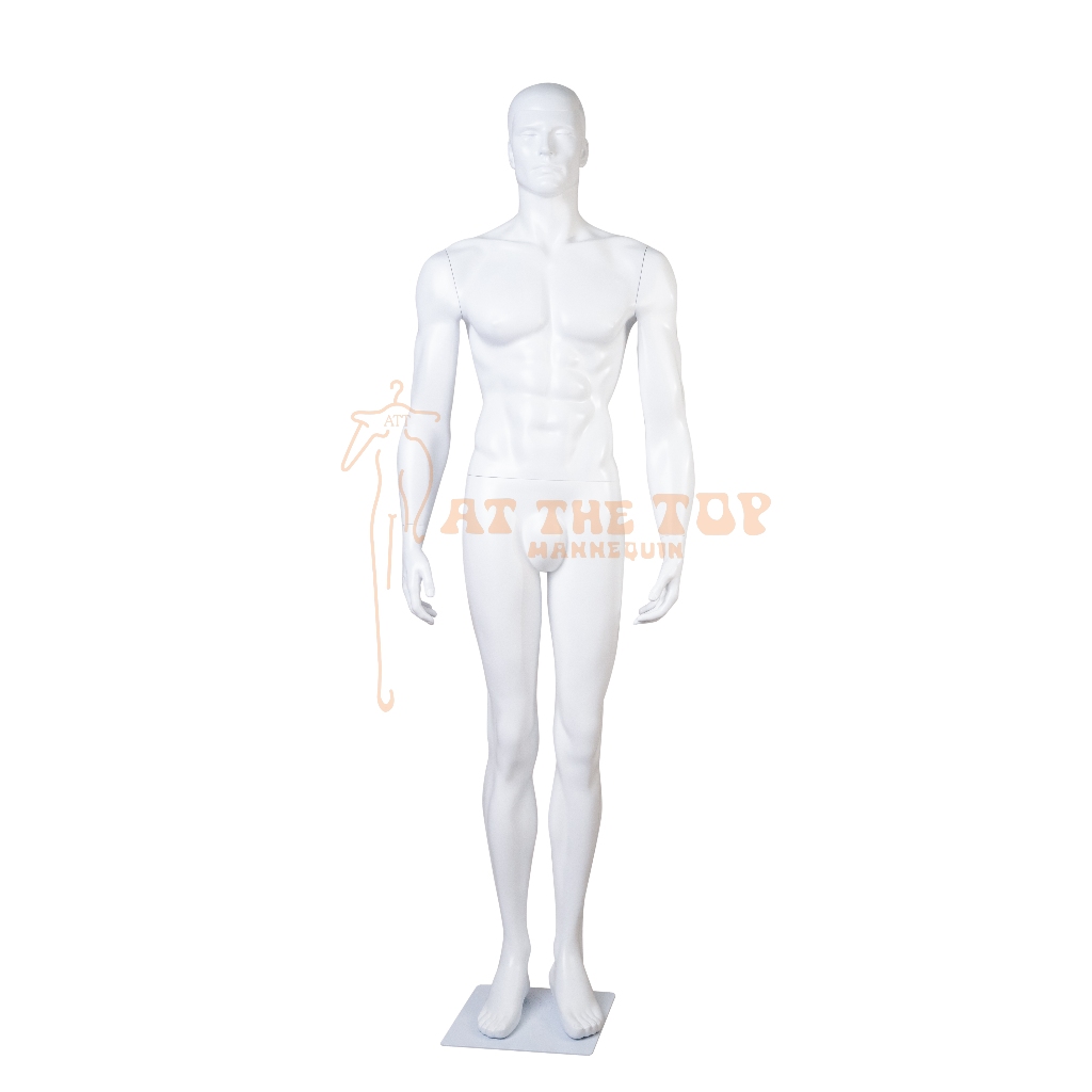 Full Body Men Mannequin/Abstract Men Standing Mannequin in Glossy White ...