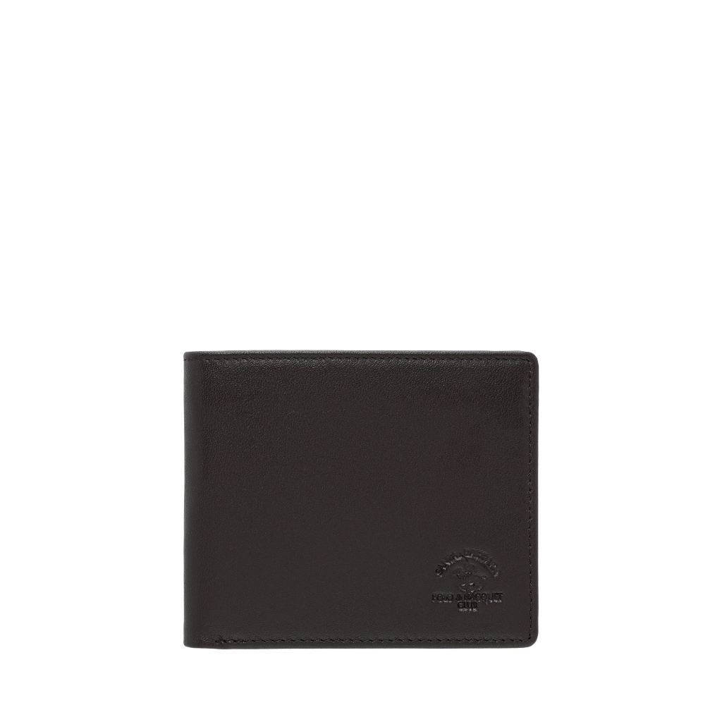 Santa Barbara Polo & Racquet Club Men's Genuine Leather Window W Coin ...