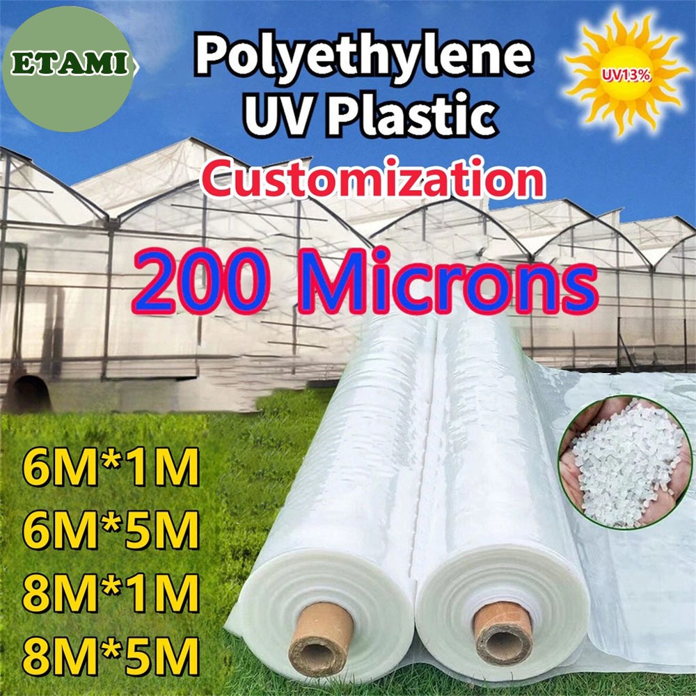 (200 Microns) HOT Greenhouse UV Plastic Sheet Polyethylene Film Anti UV ...