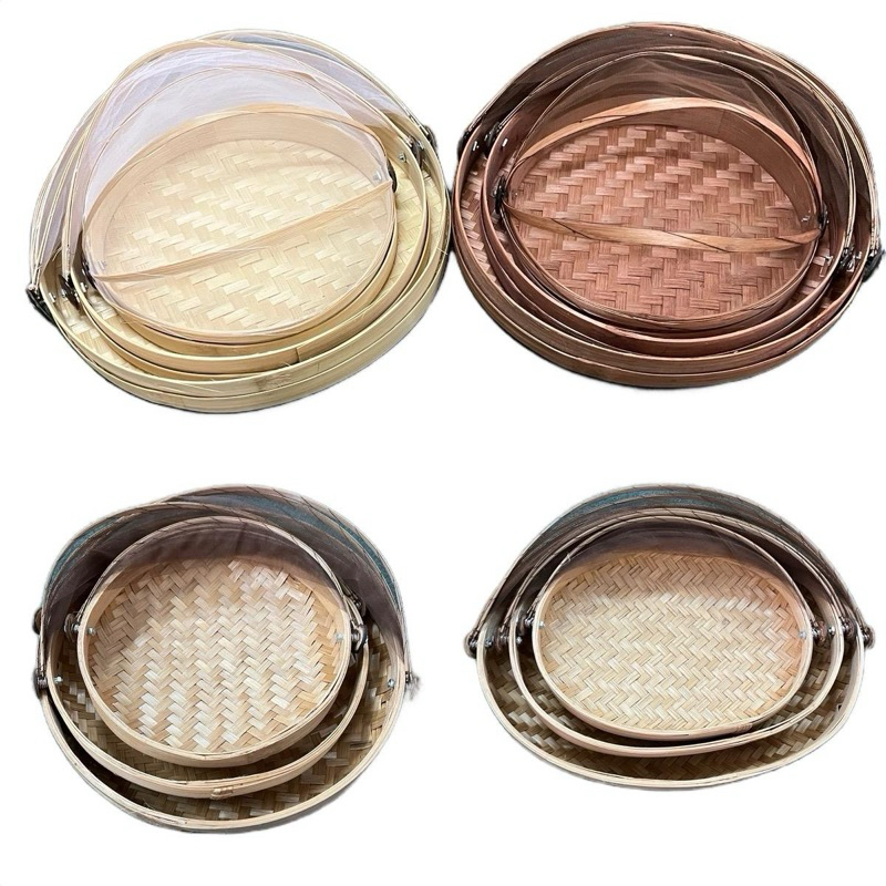 Dulang Net Buluh Set 3 Murah / Bamboo Tray With Net / Bekas roti ...