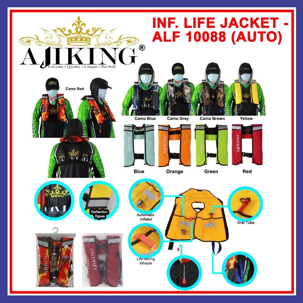 Adult Automatic Inflatable Life Saving Vest Ajiking Inflatable Life ...