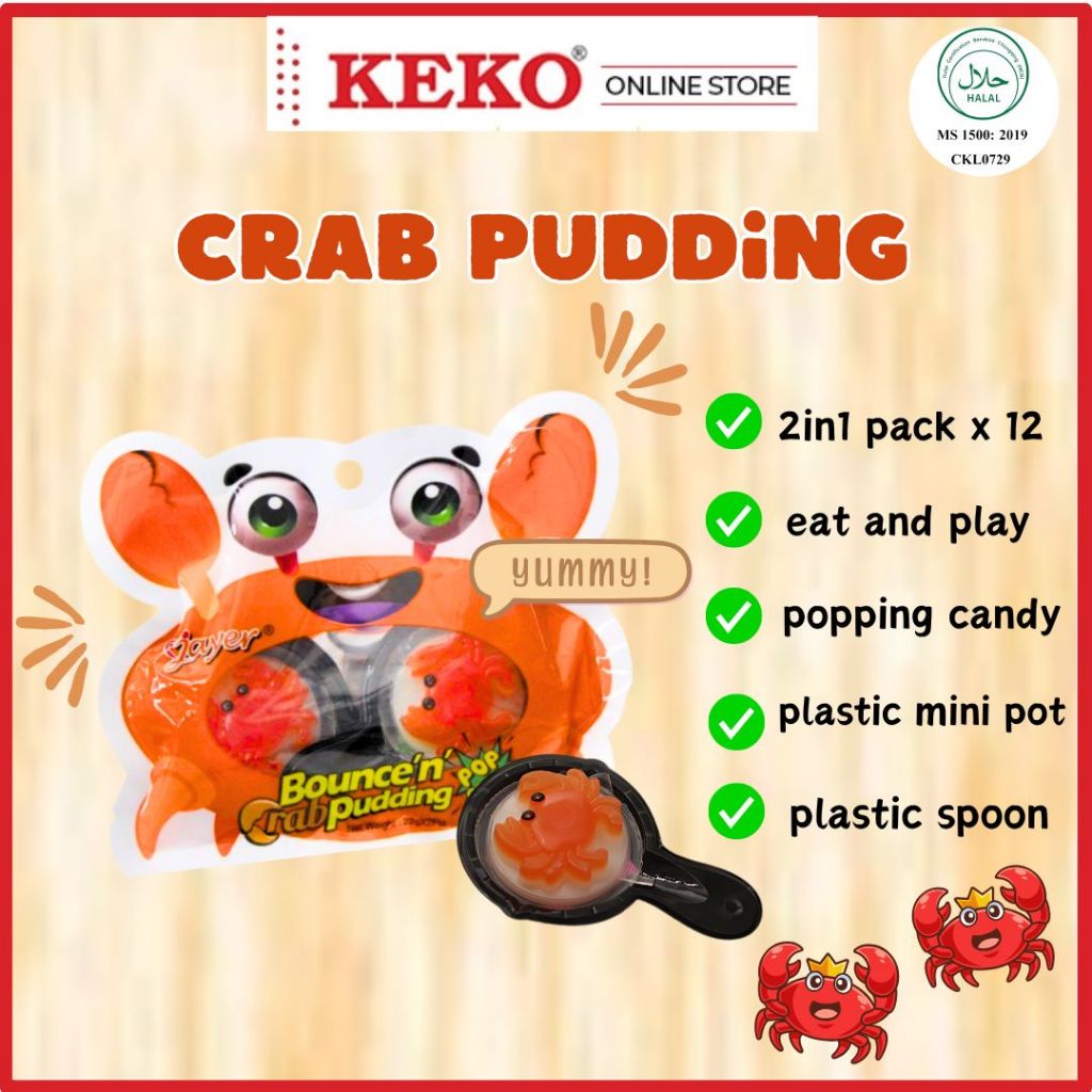 HALAL JAYER Crab Pudding Jelly with Popping Candy /Jajan Viral Agar ...
