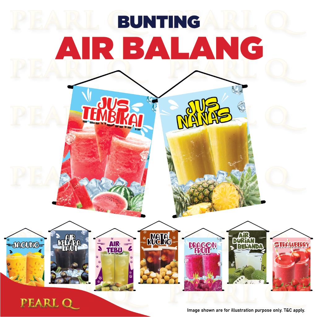 Bunting Gerai Jus Tembikai Air Buah Jagung Tebu Mata Kucing Durian ...
