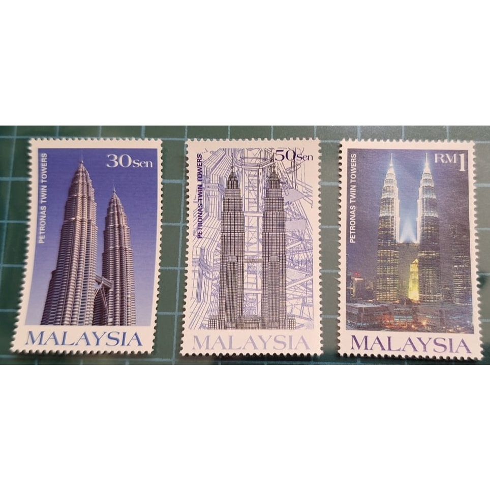 Setem Baru Malaysia 1998 KLCC Petronas Twin Towers 3v Stamp MNH New ...