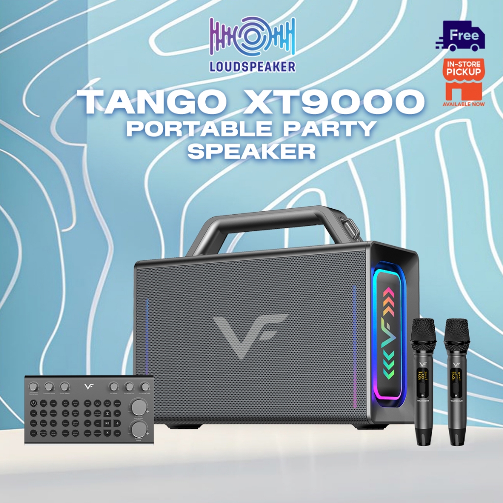 Vinnfier VF Tango XT9000 250W Portable Speaker Bluetooth Mic Home Party Outdoor Camping ...