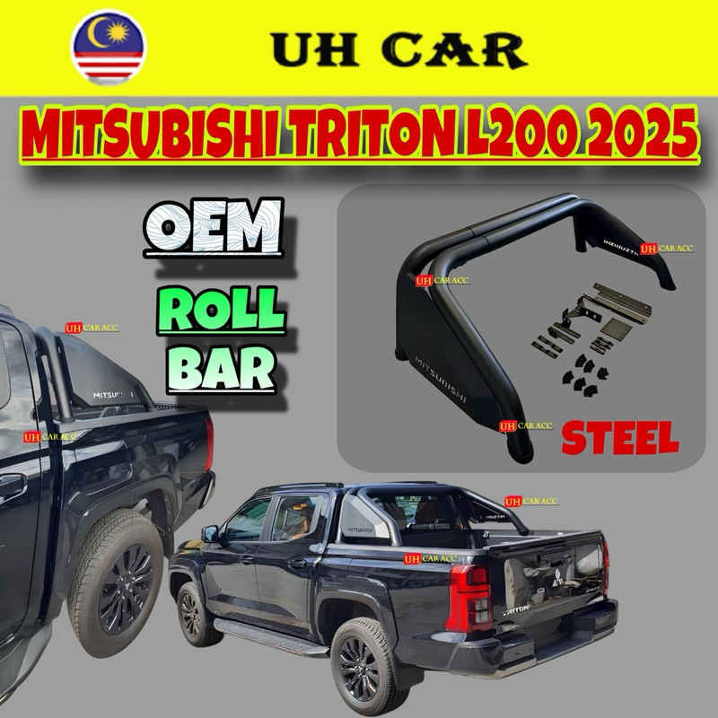 (OEM) Mitsubishi Triton 2025 2026 L200 Roll Bar Rollbar Sportbar Metal ...
