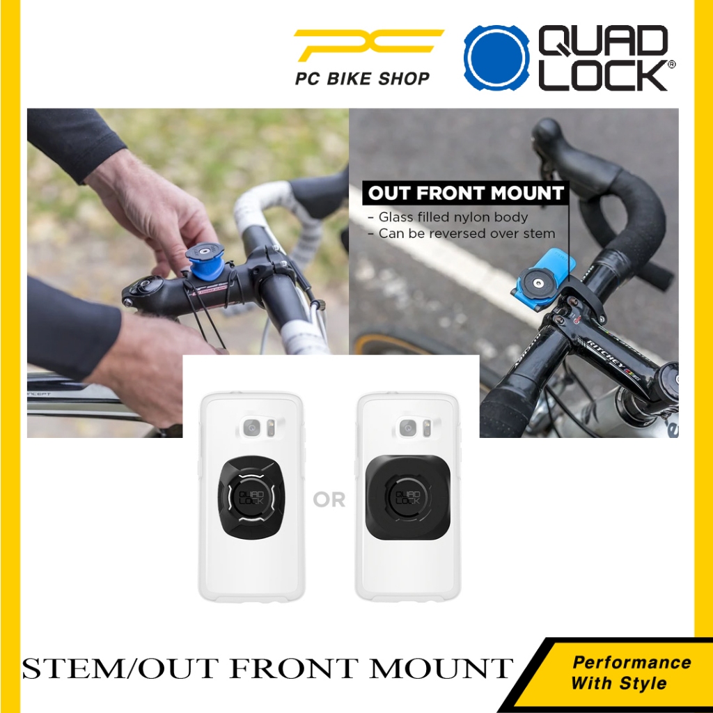 ORIGINAL QUAD LOCK STEM/ OUT FRONT MOUNT PRO FOR CYCLING Bicycle Phone ...