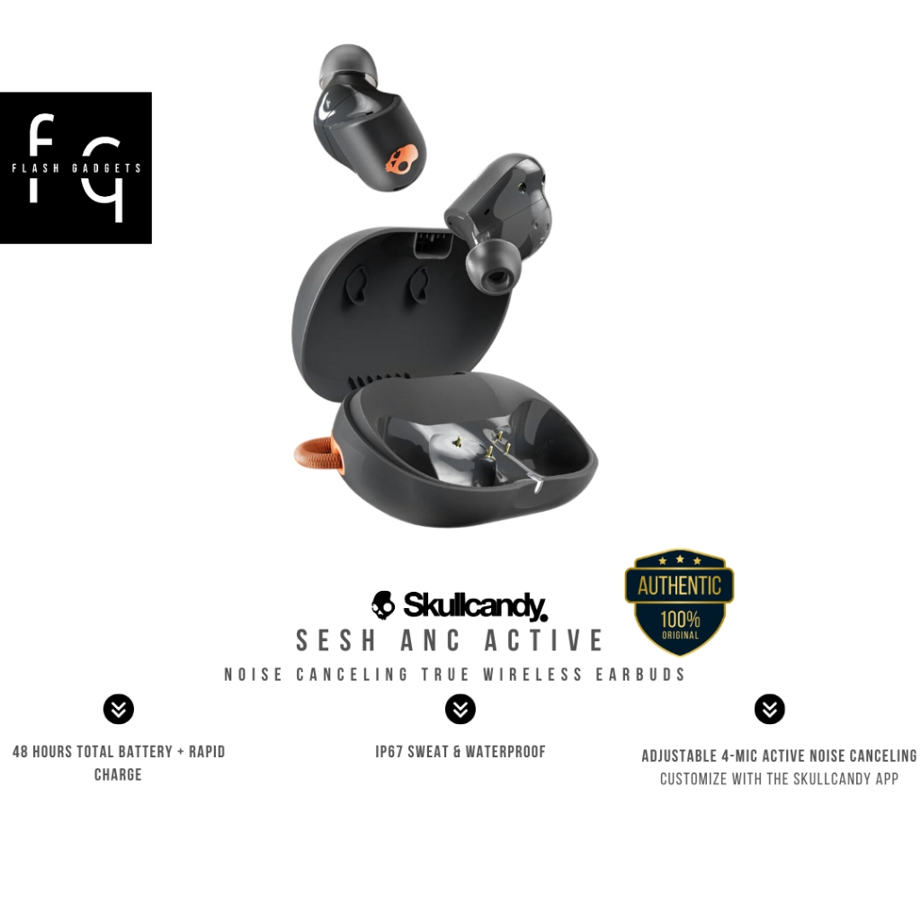 Skullcandy Sesh ANC Active True Wireless Earbuds I 1 Year Skullcandy ...