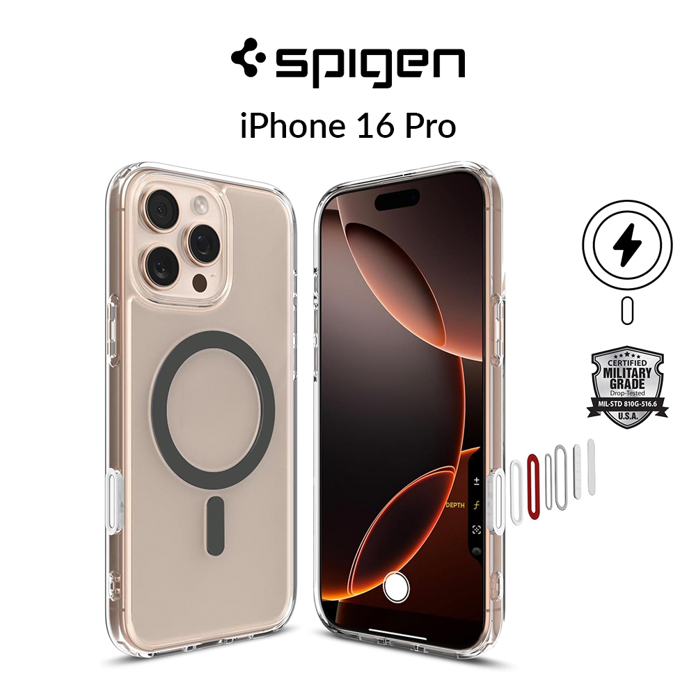 Spigen iPhone 16 Pro Case 6.3" Ultra Hybrid T MagFit Camera Control Button Cover Magnetic Phone ...