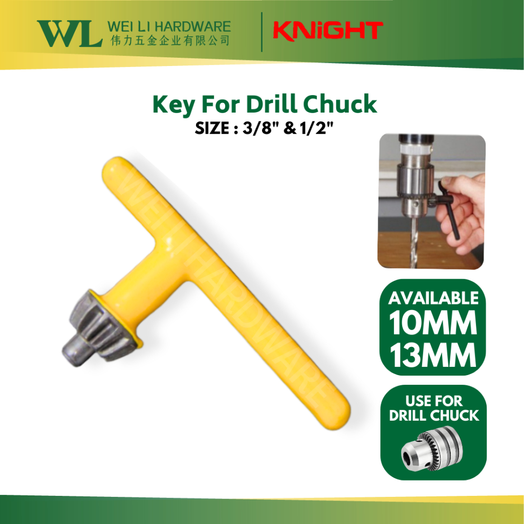 KNIGHT Key for drill chuck 10mm&13mm Drill Chuck Key/Kunci Mesin Gerudi ...