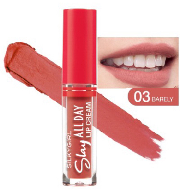 [READY STOCK] SILKYGIRL Slay ALL DAY Lip Cream 2ml (03 Barely) | Shopee ...