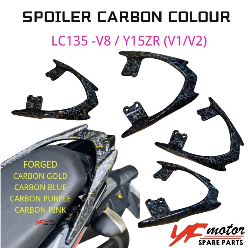 SPOILER CARBON COLOUR LC 135 V8 Y15 ZR V1 V2 besi belakang tapak ...