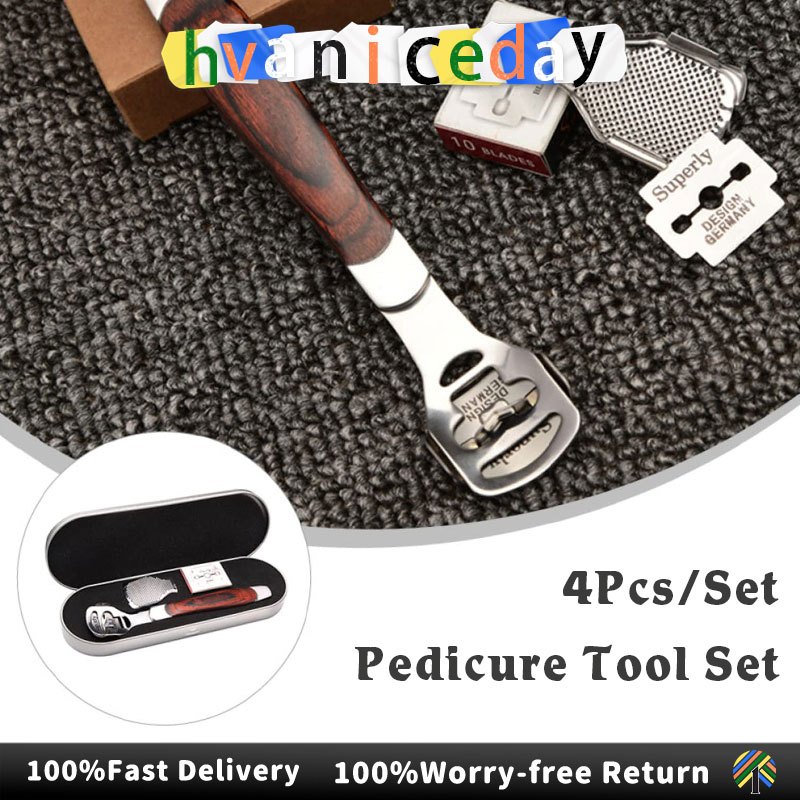 Stainless Steel Pedicure Tool Set with 10 Blades Hard Dead Skin Cutter ...