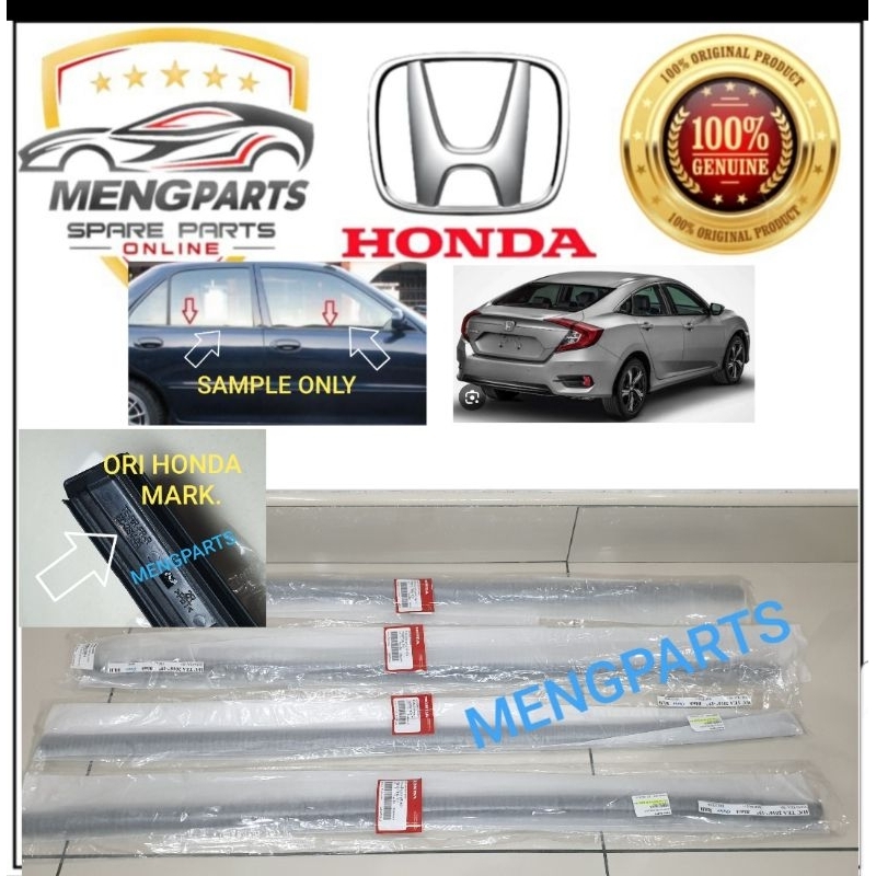 ORIGINAL HONDA CIVIC FC TEA TBA DOOR OUTER MOULDING *BLACK * 72410-TEA ...
