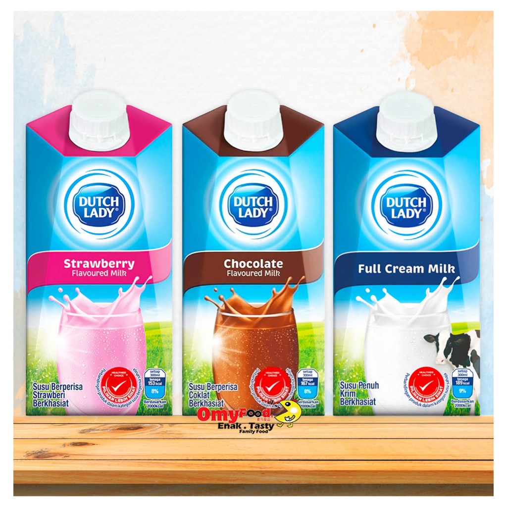 300ml Dutch Lady Milk[Full Cream Milk / Strawberry / Chocolate][OmyFood ...