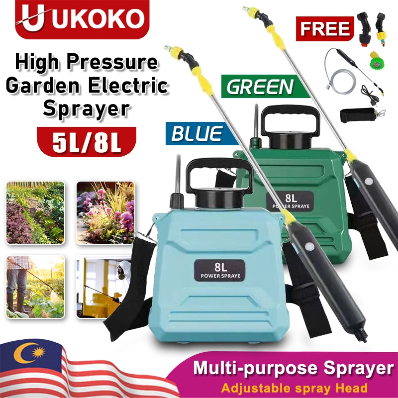 5L/8L Pam Racun Bateri Rechargeable Battery Knapsack Sprayer Pump ...