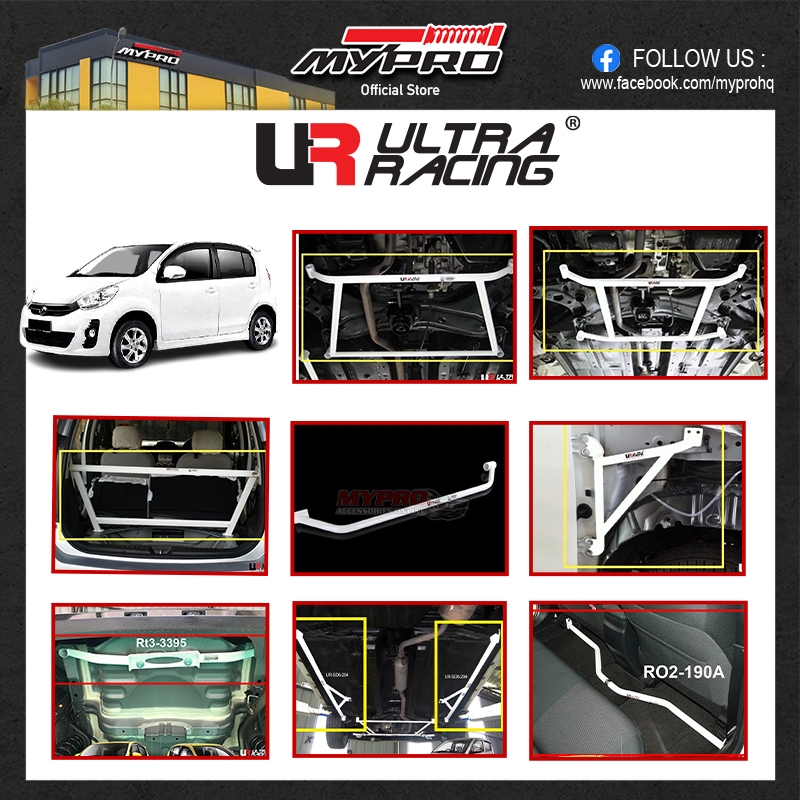 Perodua Myvi Lagi Best 1.3 / 1.5 "2011 - 2017" Bar Ultra Racing 100% ...