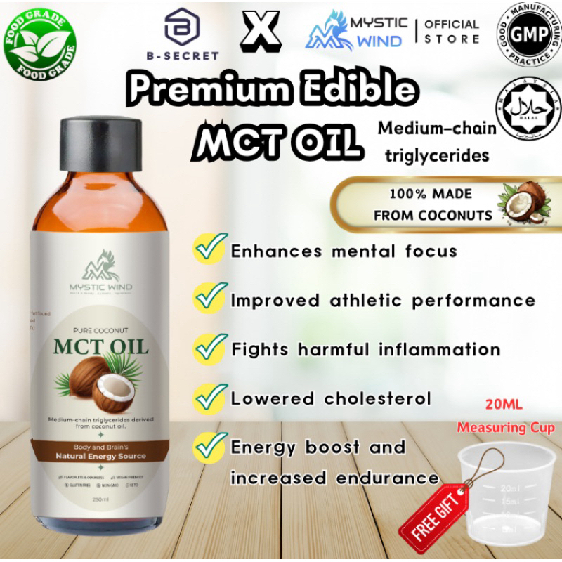 Food Grade MCT Oil - 100% Pure- Medium Chain Triglycerides from Coconut Oil -Coffee&Beverage MCT ...
