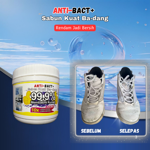 ANTI-BACT+ Sabun KUAT Ba-dang 500g 10x berkesan Bersih!Rendam karat ...