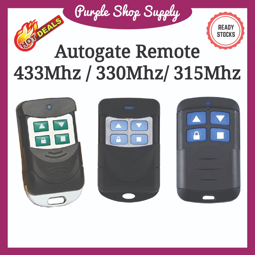 Autogate Remote Control 315MHz / 330MHz / 433MHz / Door Remote Key ...