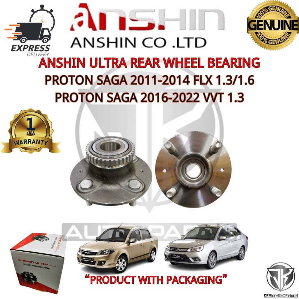 #ANSHIN#JAPAN REAR WHEEL BEARING PROTON SAGA 2011-2014 FLX 1.3/1.6,SAGA ...