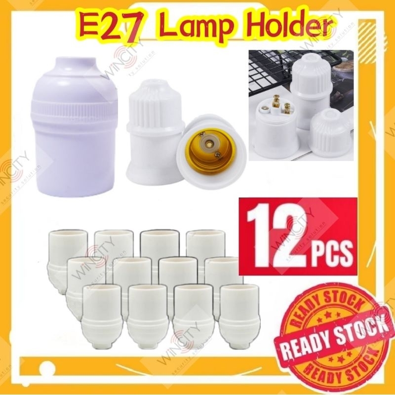 WSS E27 Lamp Holder Screw types Quality (white) | Shopee Malaysia