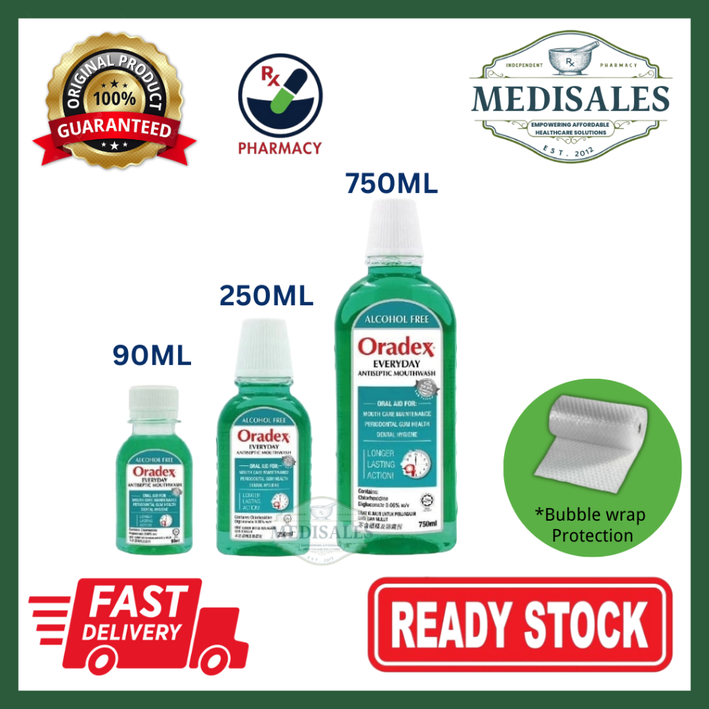 ORADEX EVERYDAY MOUTHWASH 90ML | 250ML | 750ML | Shopee Malaysia