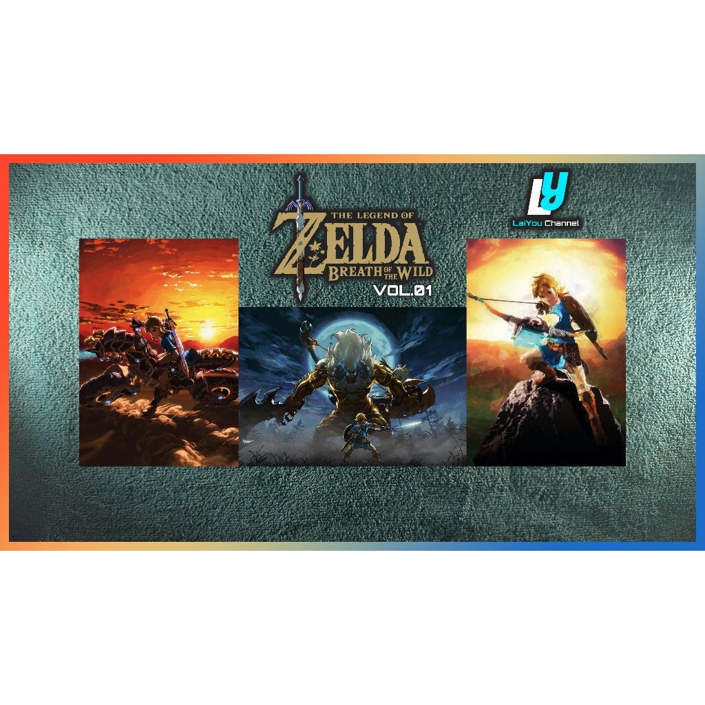 Nintendo Switch Game Zelda Breath of the Wild Poster [BOTW Edition ...