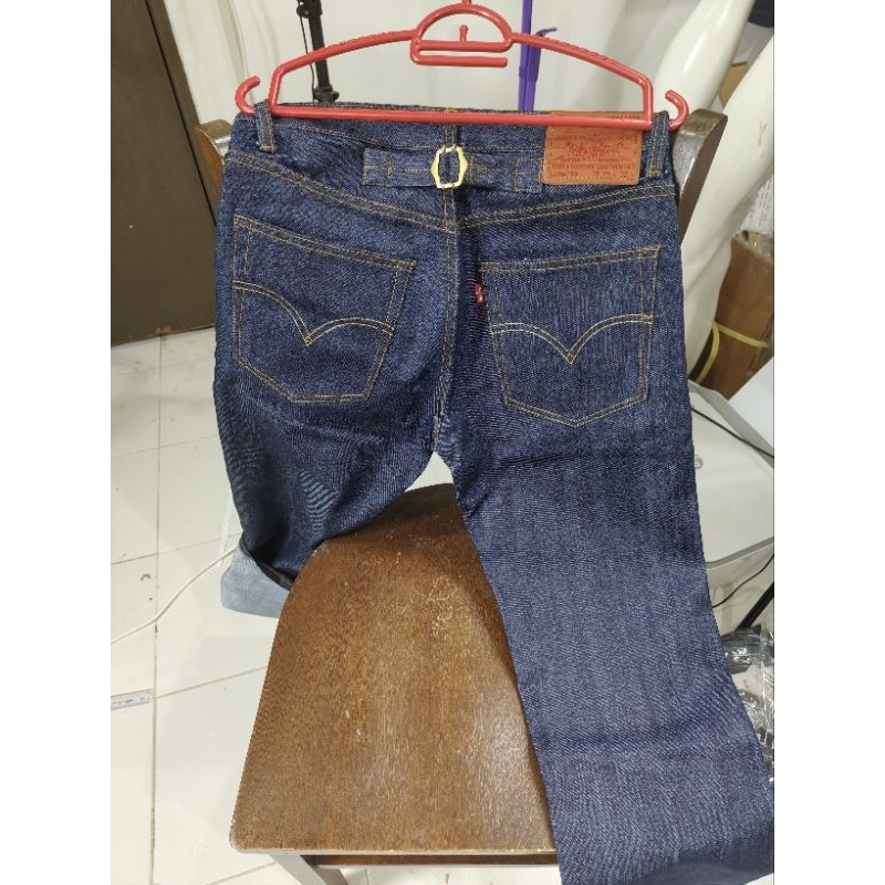 men jeans 501 buckle 13oz premium slim straight kepala kain viral ...