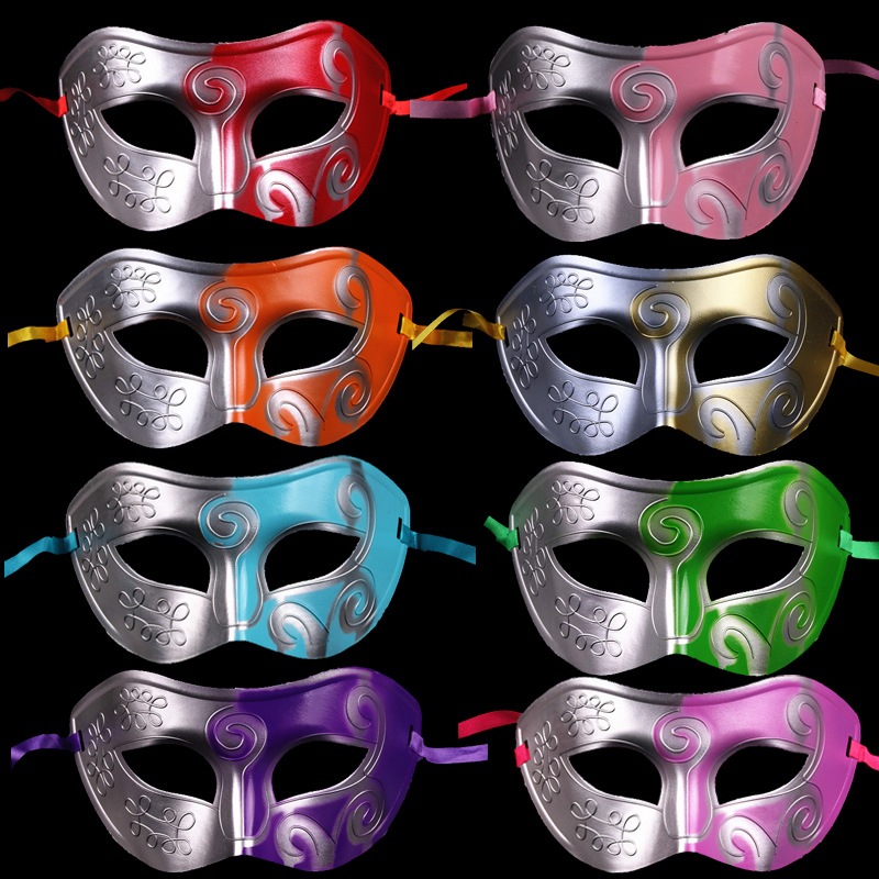 (Ready Stock) Classic Lines Party Mask Halloween Vintage Masquerade ...