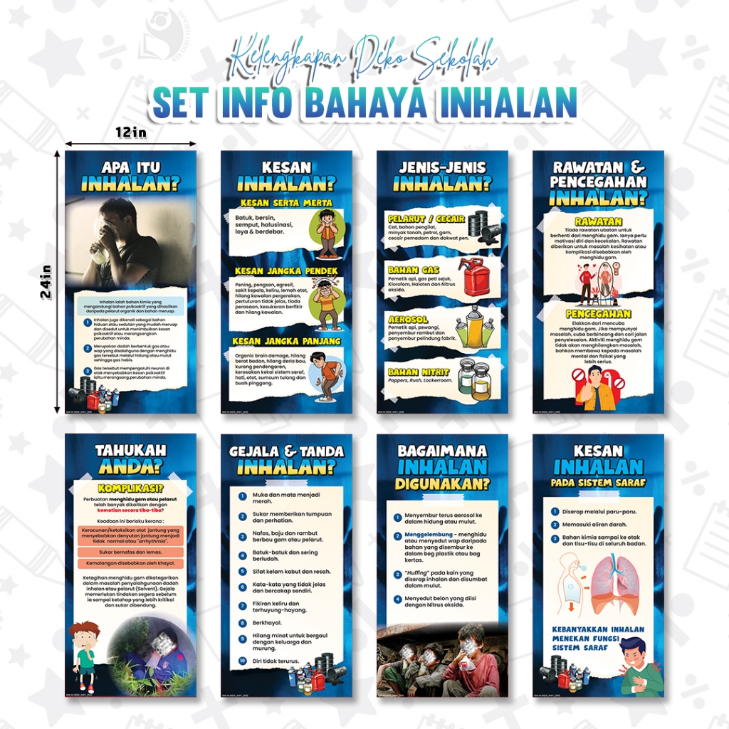 🌼1 DAY SHIP🌼 SET INFO BAHAYA INHALAN / INHALANT (8in1) / INFO ...