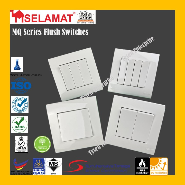 SELAMAT Flush Switches MQ Series 1G 2G 3G 4G Switches [Flush Switches ...