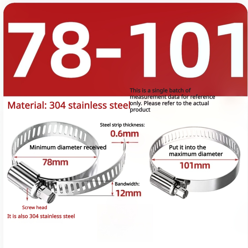 304 Stainless Steel Hose Clip Hose Clamp Klip Samco Hose Clip Radiator ...