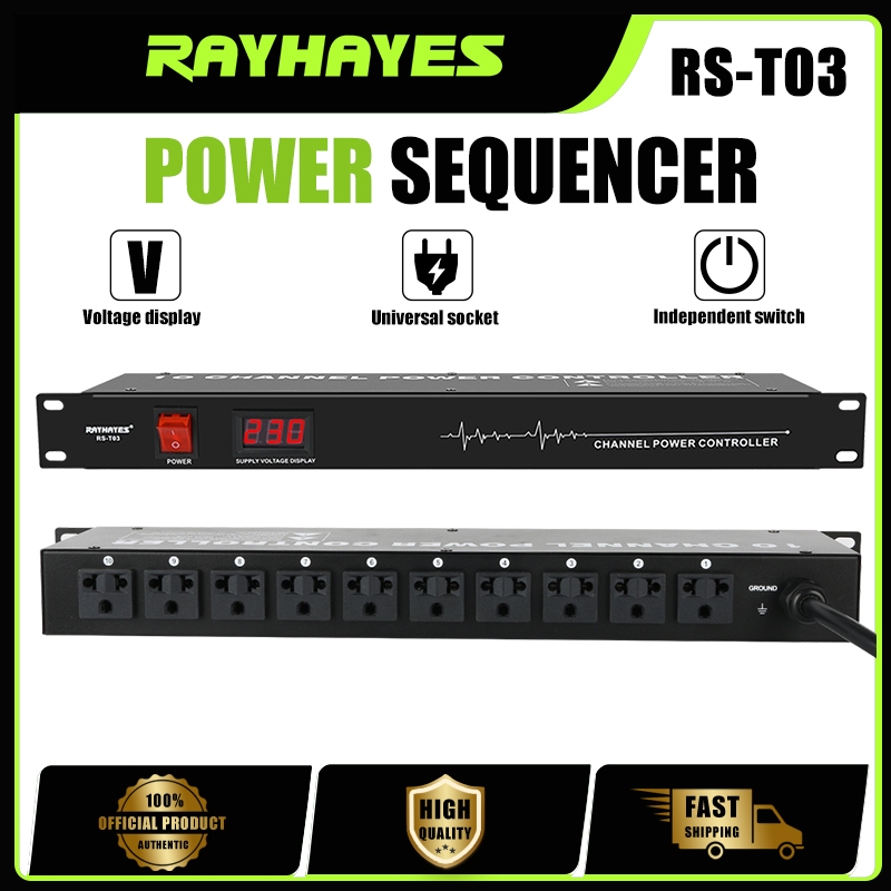 RAYHAYES Audio Power Switch 10 Channel Power Controller Stage ...