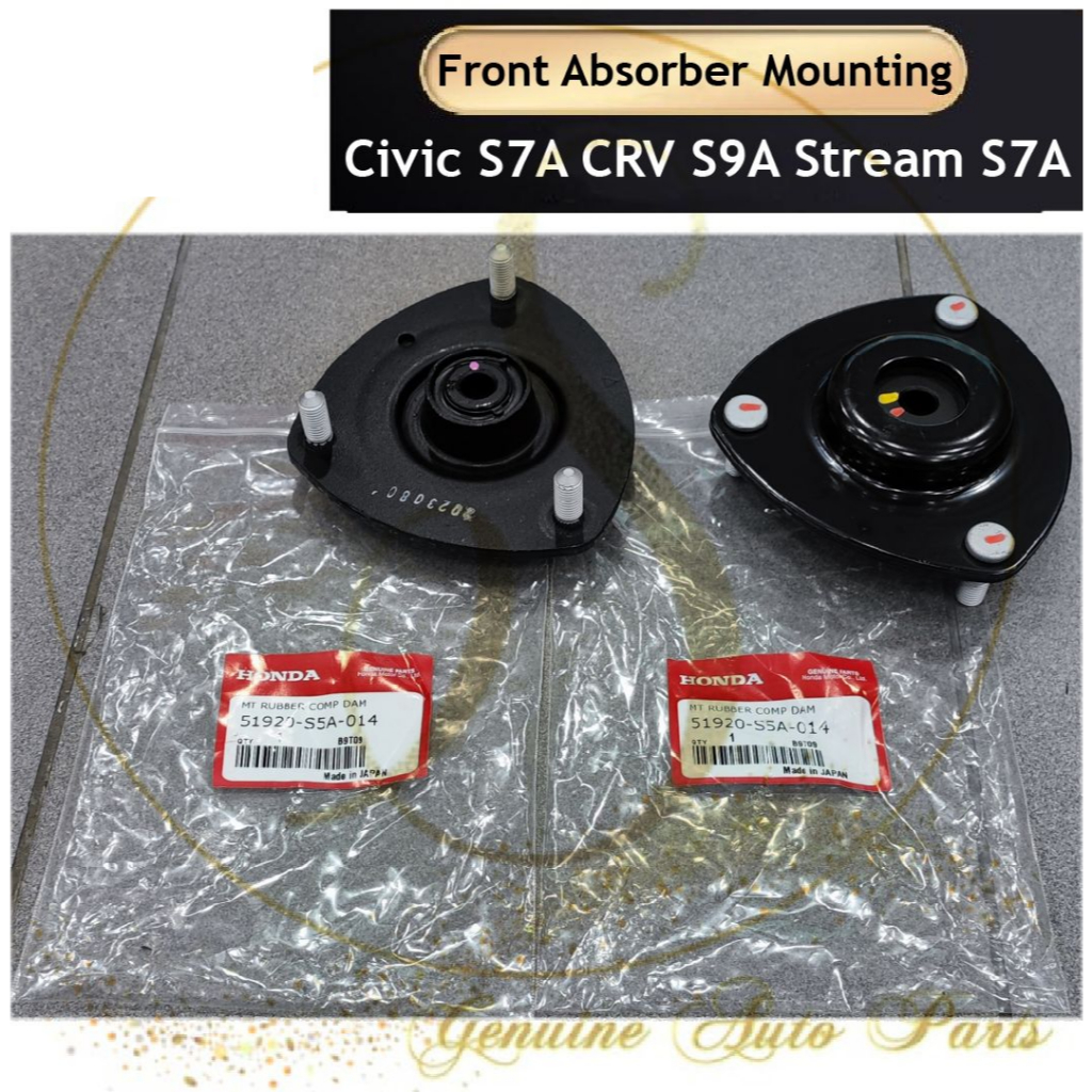 ( 100% ORIGINAL JAPAN) HONDA CIVIC S5A CRV S9A STREAM S7A FRONT ABSORBER MOUNTING 51920-S5A-014 ...