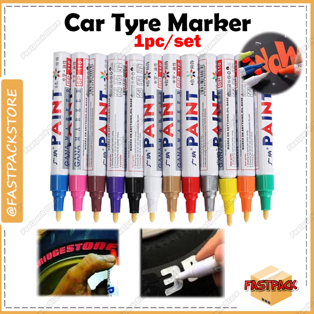 🌈 Car Tyre Marker Waterproof Paint Permanent Bicycle Motorcycle Car ...