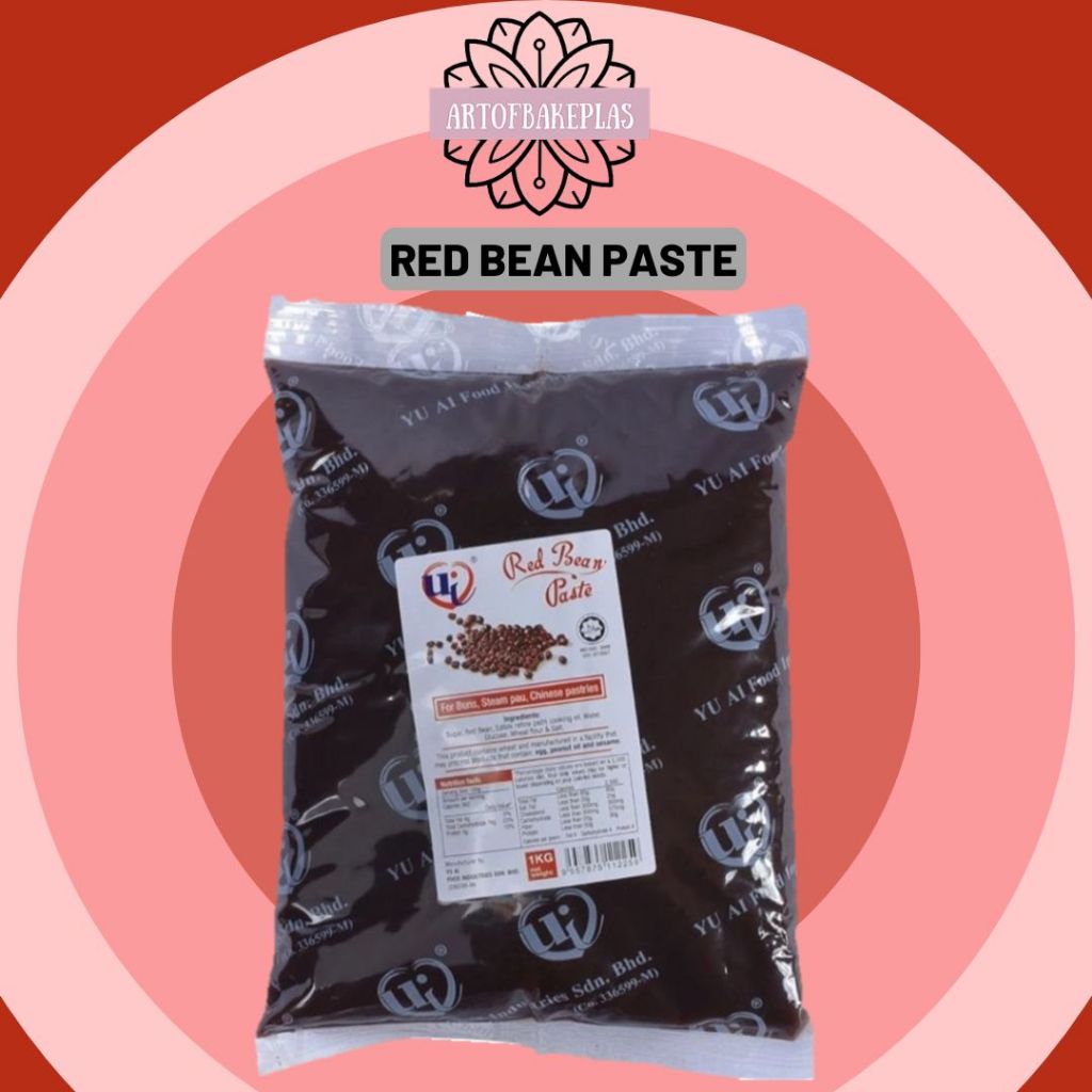 Yu Ai Red Bean Moon Cake Paste 1KG / Kacang Merah UI / Inti Kacang Merah / Red Bean Paste ...