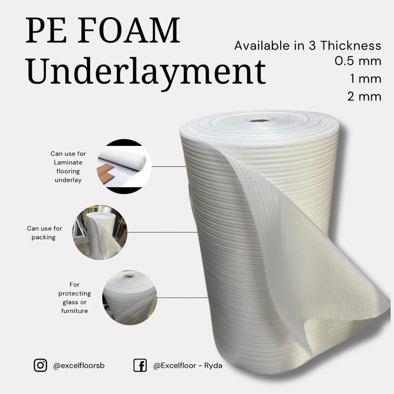 PE FOAM UNDERLAY (0.5mm,1mm & 2mm)** 50sqft | Shopee Malaysia