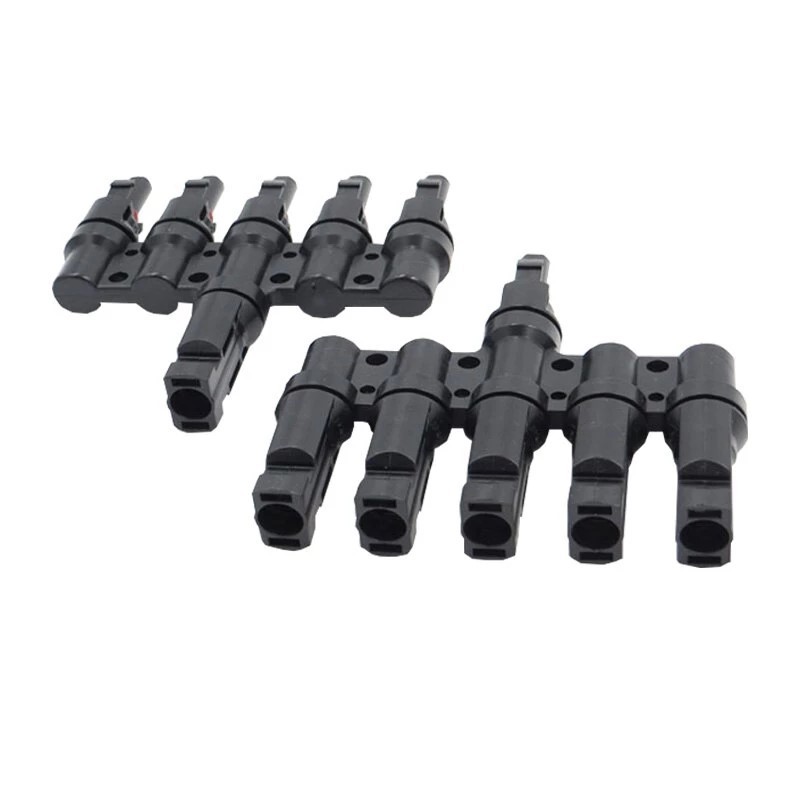 A&H MC4 Connector 5 to 1 T Branch for Solar Panel Cable Connection T6 ...