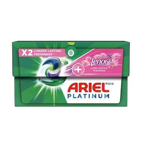 Ariel Platinum Pods Washing Liquid Capsules Lenor Odour Defence 34 ...