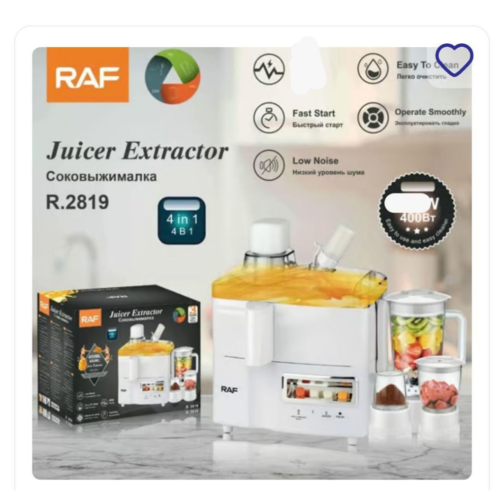 RAF Juice Extractor 300W 4in1 blender, meat, vegetables, fruits, been ...