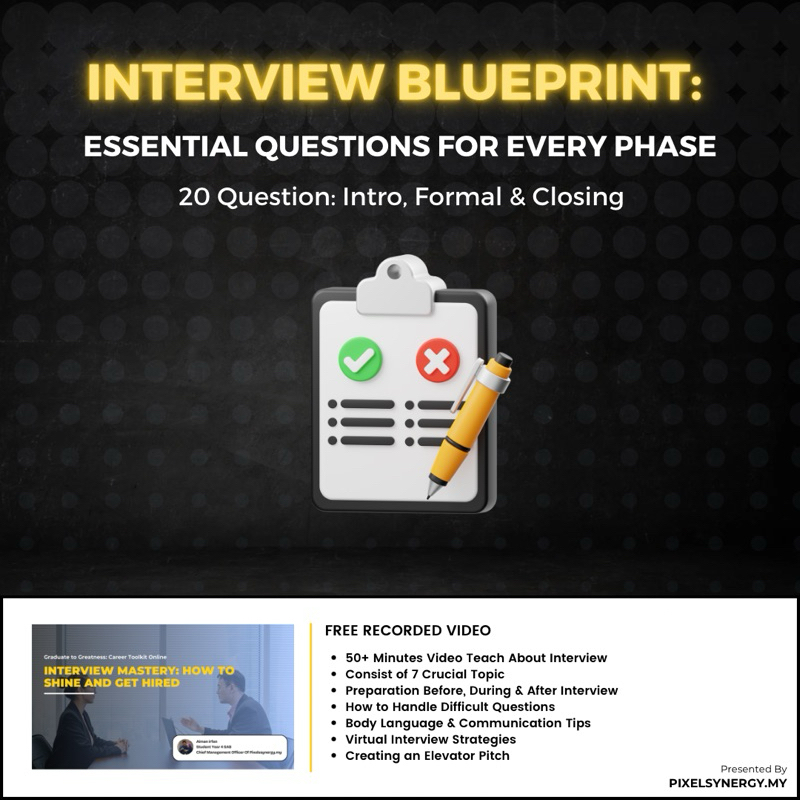 Interview Blueprint Template: Essential Questions For Every Phase ...