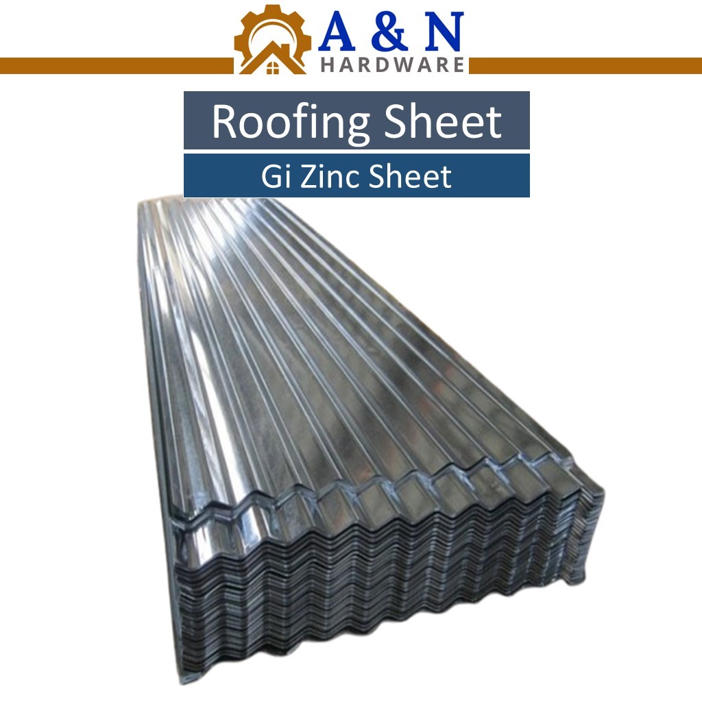 Corrugated Gi Zinc Sheet / Roofing Sheet 6FT - 12FT | Shopee Malaysia