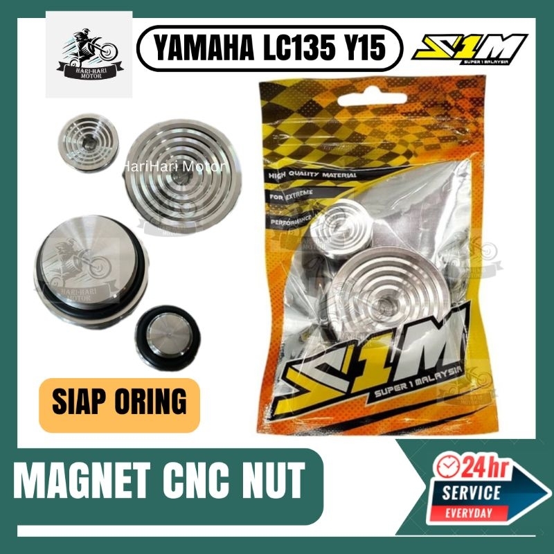YAMAHA LC135 Y15 Y16 MT15 R15 SRL110 Magnet Nut CNC Silver Chrome ...