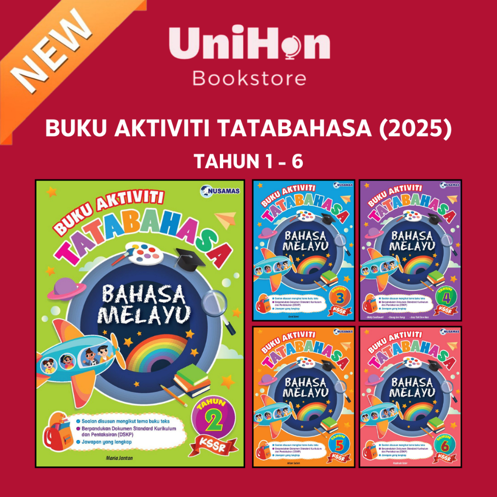 [UNIHON] Nusamas: Buku Aktiviti Tatabahasa【Tahun 1-6】Meningkatkan ...