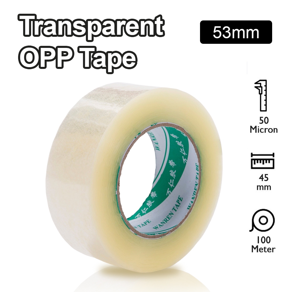 Transparent tape roll 53mm Packaging and sealing glue for express ...